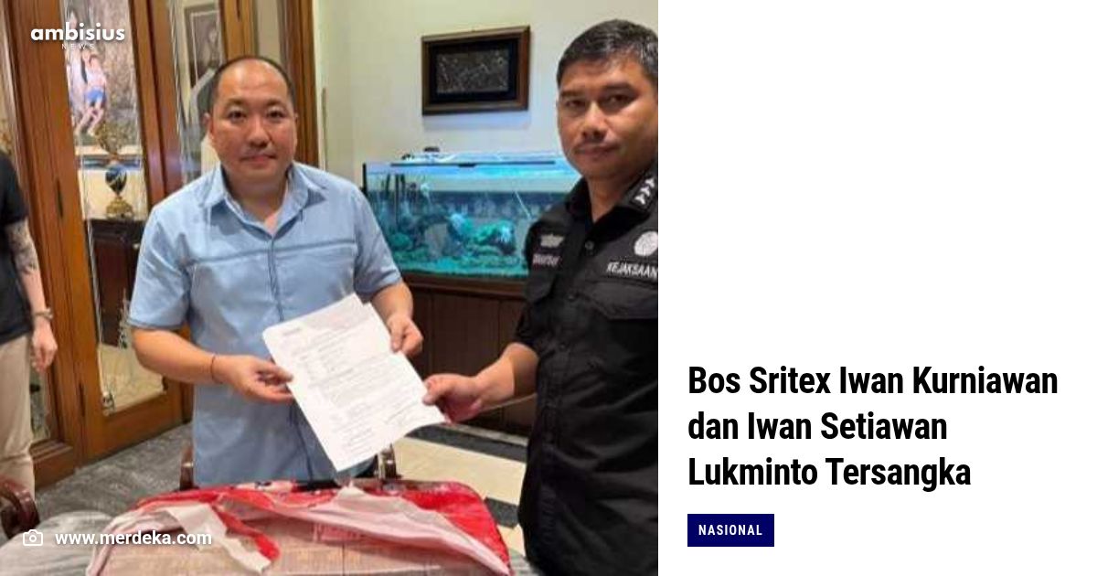Bos Sritex Iwan Kurniawan dan Iwan Setiawan Lukminto Tersangka Pencucian Uang
