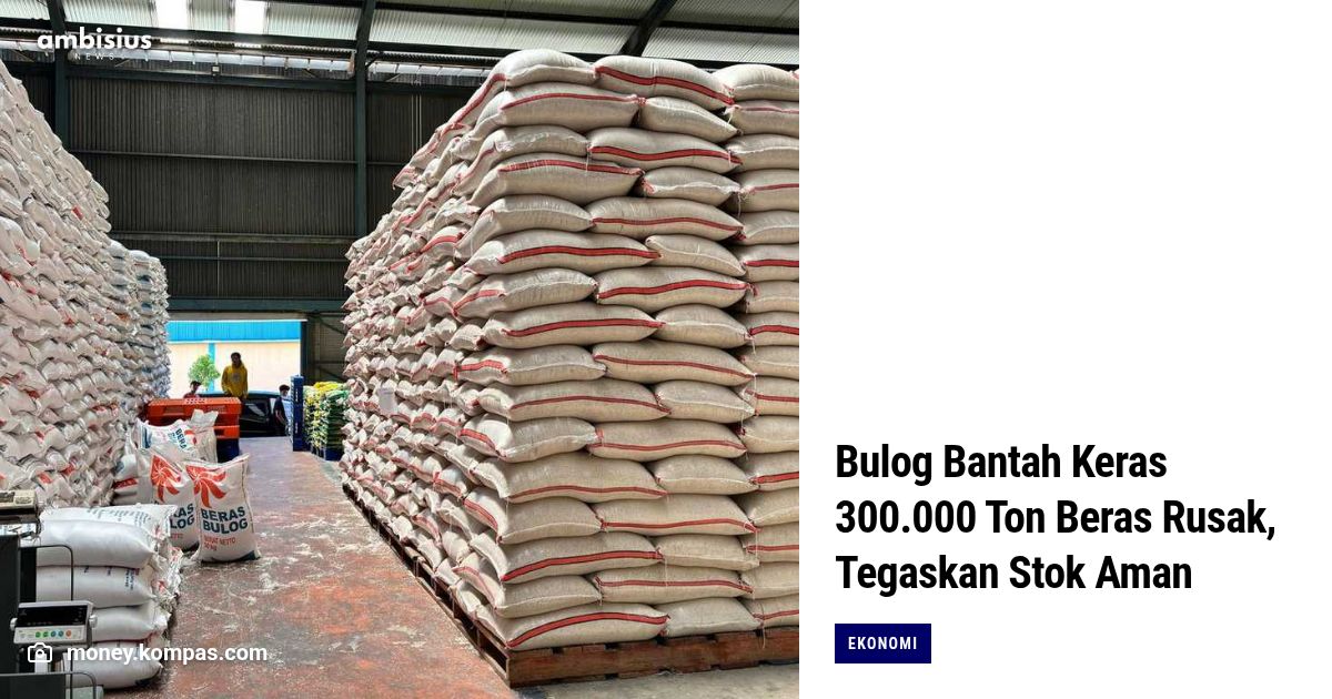 Bulog Bantah Keras 300.000 Ton Beras Rusak, Tegaskan Stok Aman