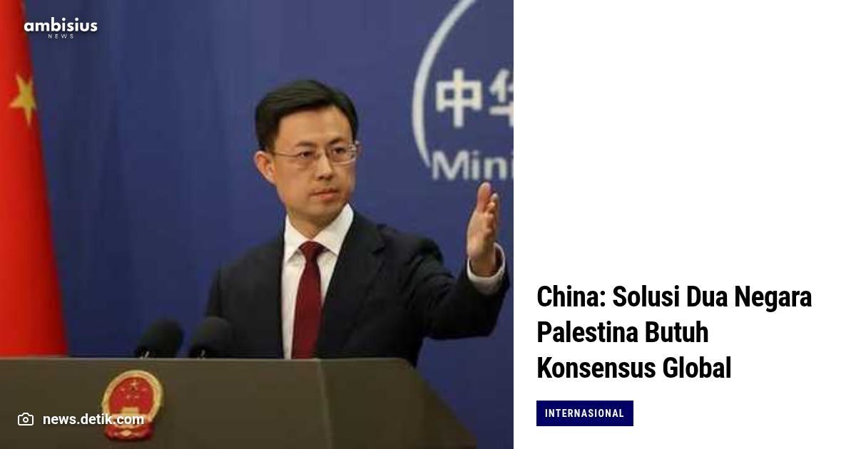 China: Solusi Dua Negara Palestina Butuh Konsensus Global