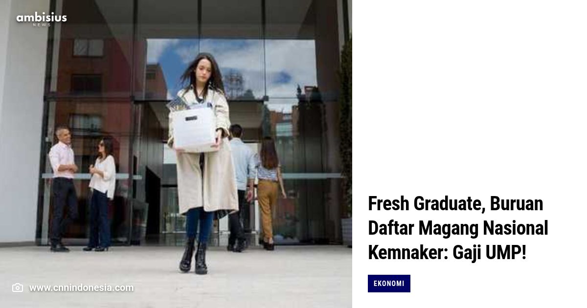 Fresh Graduate, Buruan Daftar Magang Nasional Kemnaker: Gaji UMP!