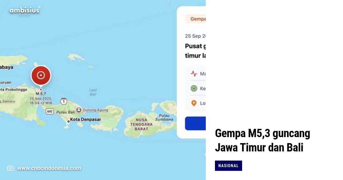 Gempa M5,3 guncang Jawa Timur dan Bali