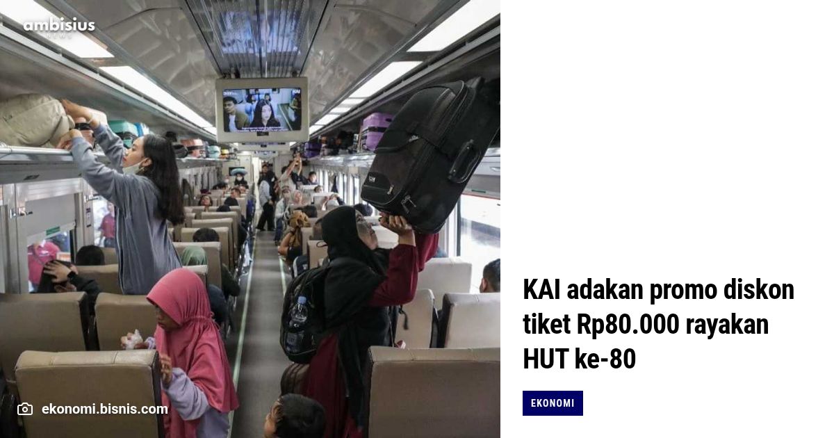 KAI adakan promo diskon tiket Rp80.000 rayakan HUT ke-80
