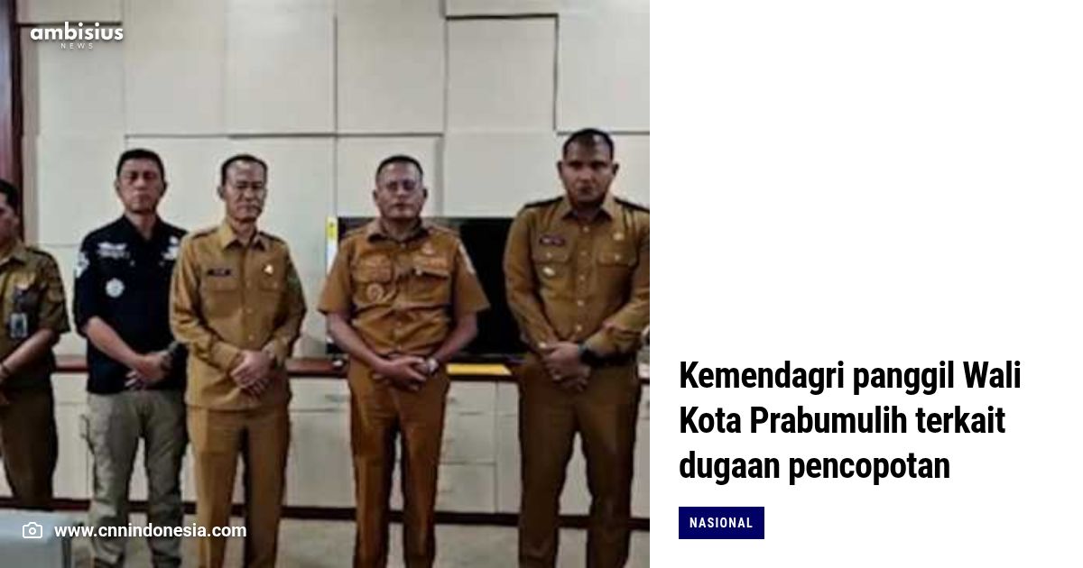 Kemendagri panggil Wali Kota Prabumulih terkait dugaan pencopotan kepsek