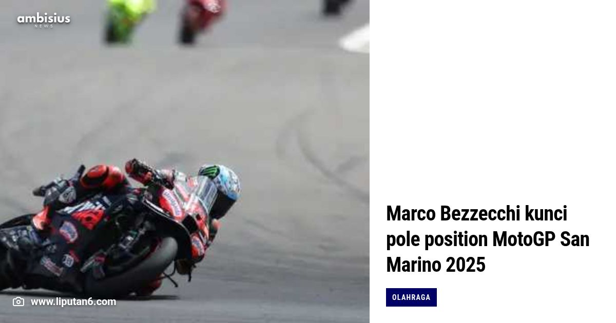 Marco Bezzecchi kunci pole position MotoGP San Marino 2025