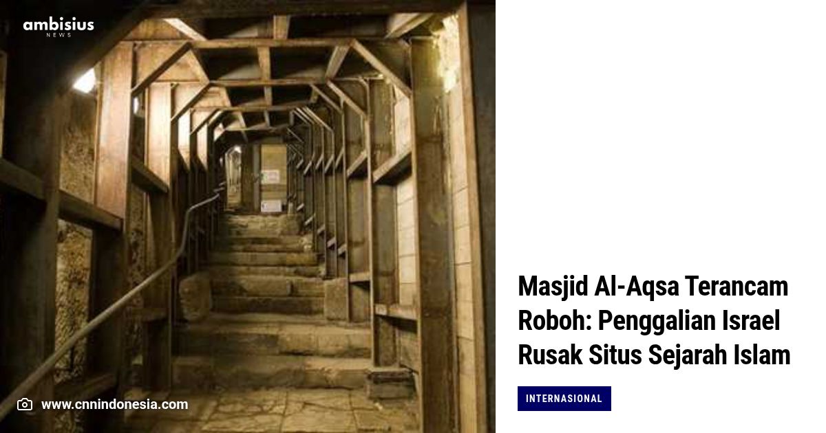 Masjid Al-Aqsa Terancam Roboh: Penggalian Israel Rusak Situs Sejarah Islam