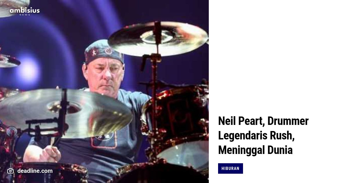 Neil Peart, Drummer Legendaris Rush, Meninggal Dunia