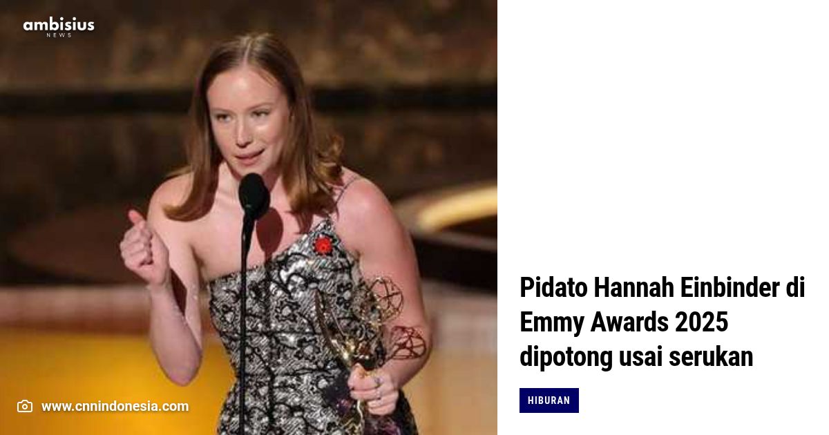 Pidato Hannah Einbinder di Emmy Awards 2025 dipotong usai serukan "free Palestine"