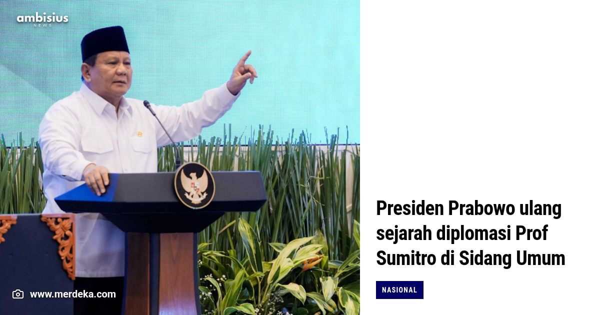 Presiden Prabowo ulang sejarah diplomasi Prof Sumitro di Sidang Umum PBB