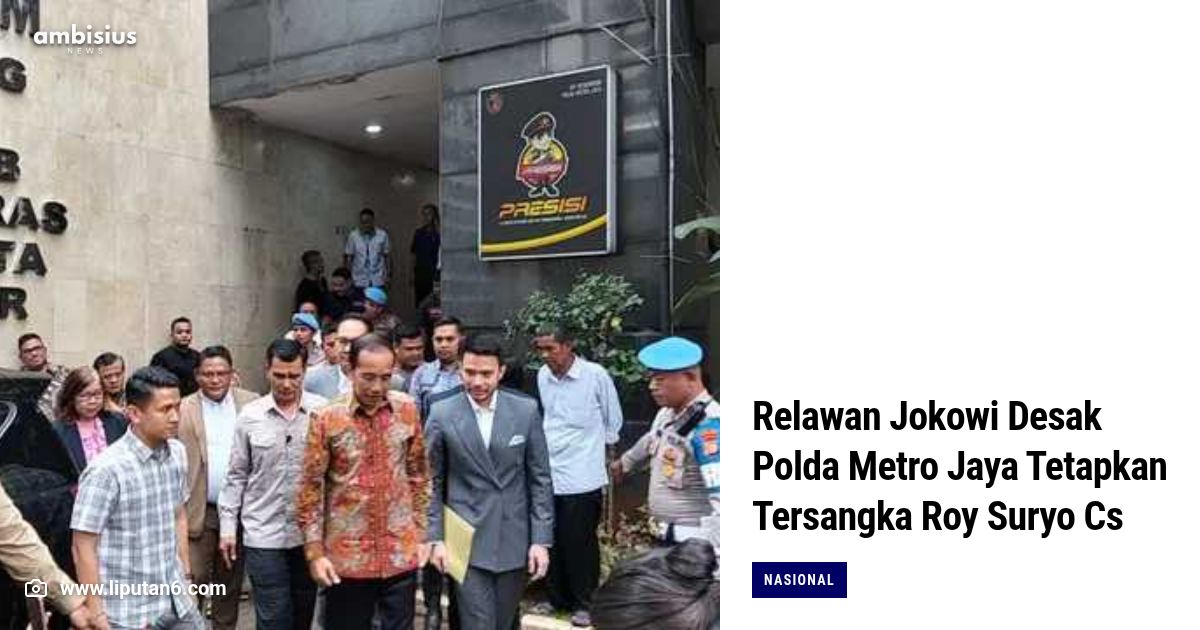 Relawan Jokowi Desak Polda Metro Jaya Tetapkan Tersangka Roy Suryo Cs