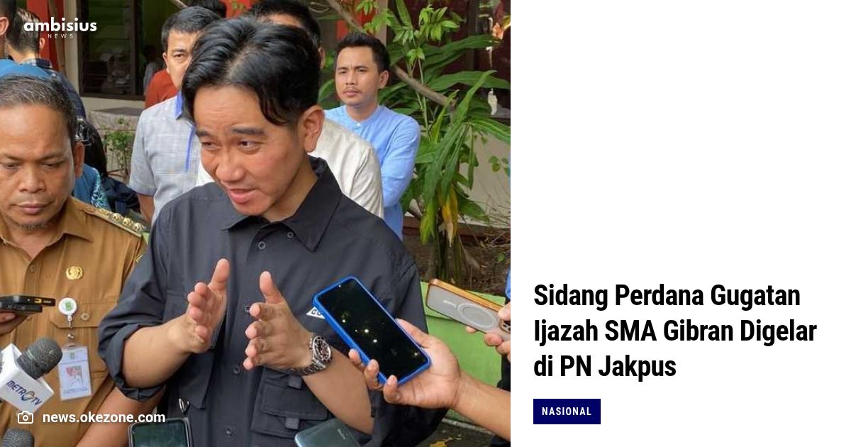 Sidang Perdana Gugatan Ijazah SMA Gibran Digelar di PN Jakpus