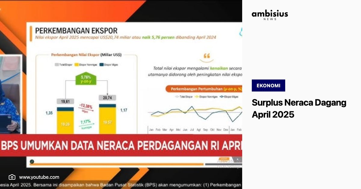 Surplus Neraca Dagang April 2025
